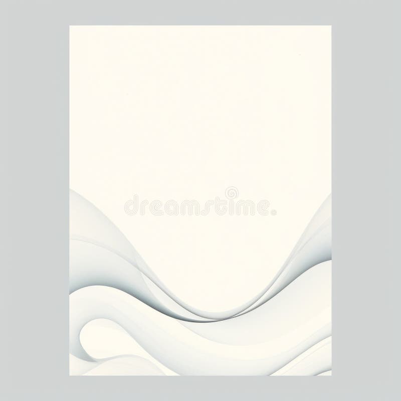 An Abstract White Paper with Waves on it Stock Illustration ...