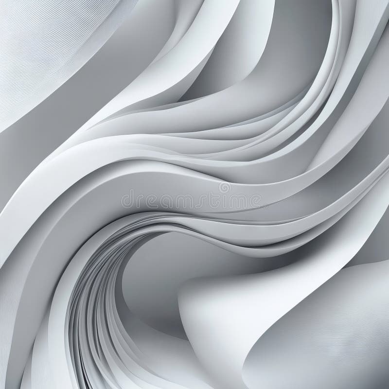 Abstract White Paper Waves Creating a Modern and Elegant 3D Texture ...