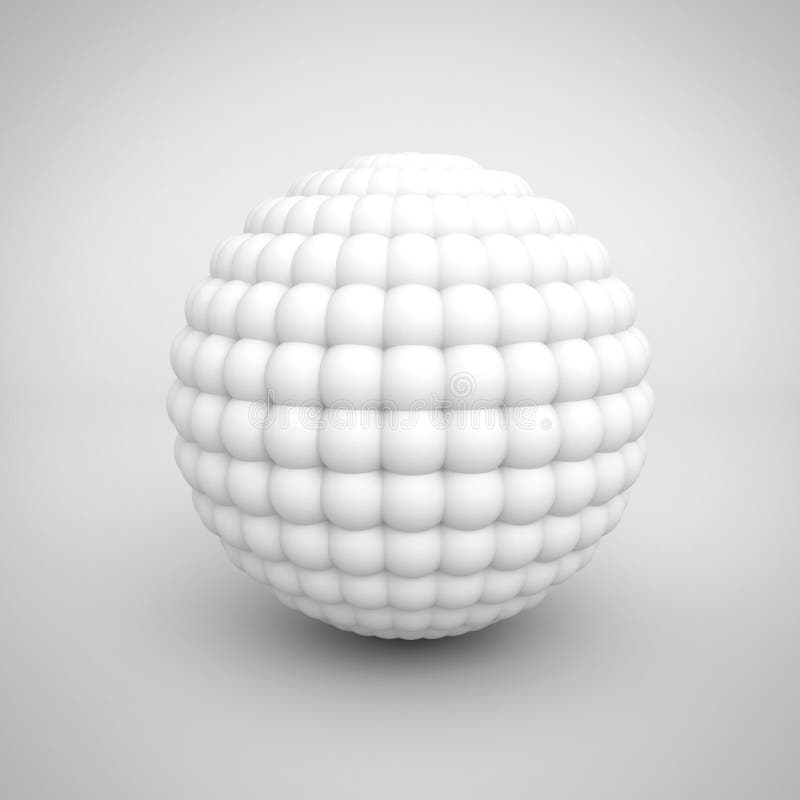 Abstract White Particle Spheres Object Stock Illustration ...