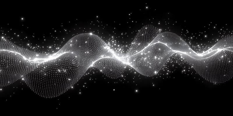 Abstract White Particle Wave Flowing Dynamic Background Design Stock ...