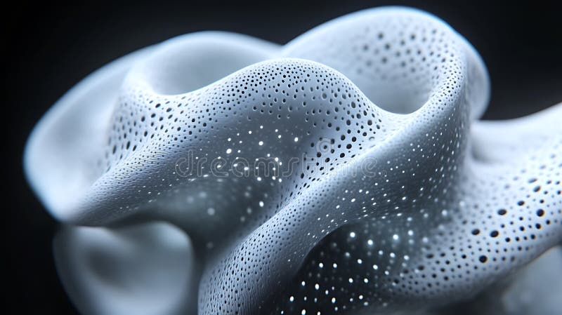 Abstract White Perforated Form Organic Waves Stock Illustration ...