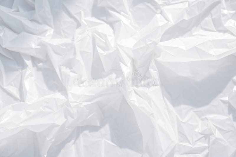 Abstract White Plastic Film Texture Background with Wrinkled Surface ...