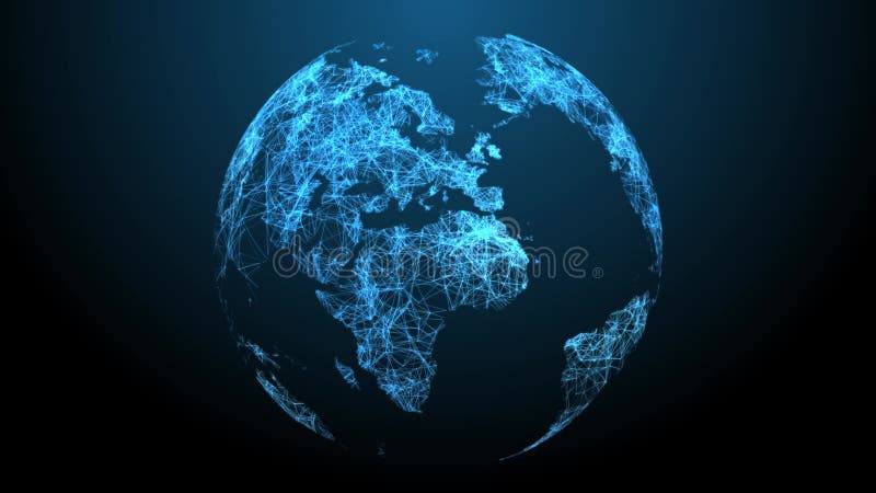 Abstract White Plexus Network in Worldmap. Various Polygonal Abstract ...