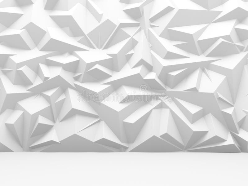Abstract White Polygon Pattern Wall Architecture Background Stock Illustration - Illustration of ...