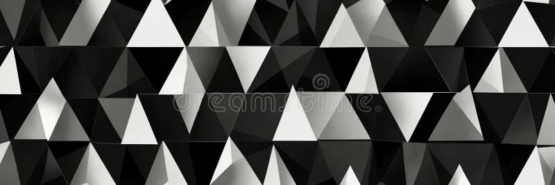 Abstract White Polygon Triangles on Black Background Design Ai ...