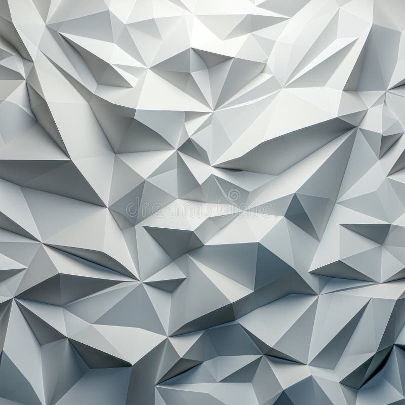 Abstract White Polygonal Background Texture. Low Poly White Wall. White ...
