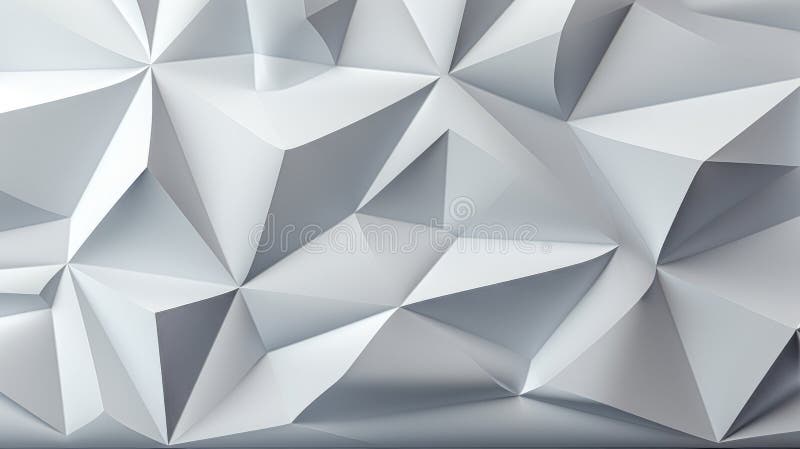 Abstract White Polygonal Background Texture. Low Poly White Wall. White ...