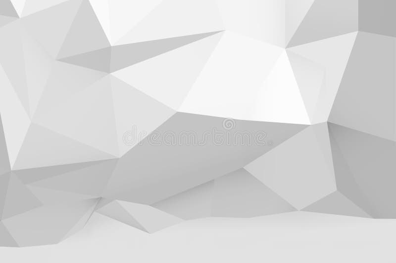 Abstract White Polygonal Pattern on the Wall Stock Vector ...