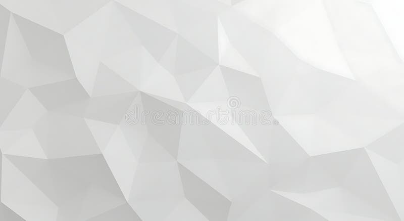 Abstract White Polygonal Texture: a Serene, Low-Poly Art Design Stock ...