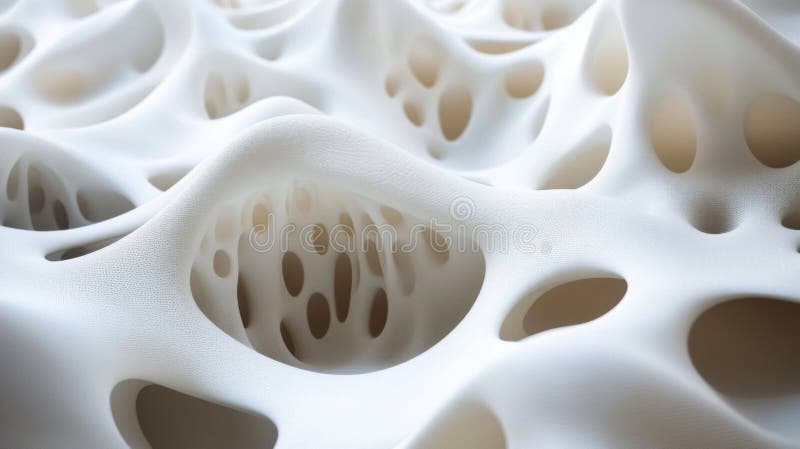 Abstract White Porous Structure with Intricate Cavities Stock ...