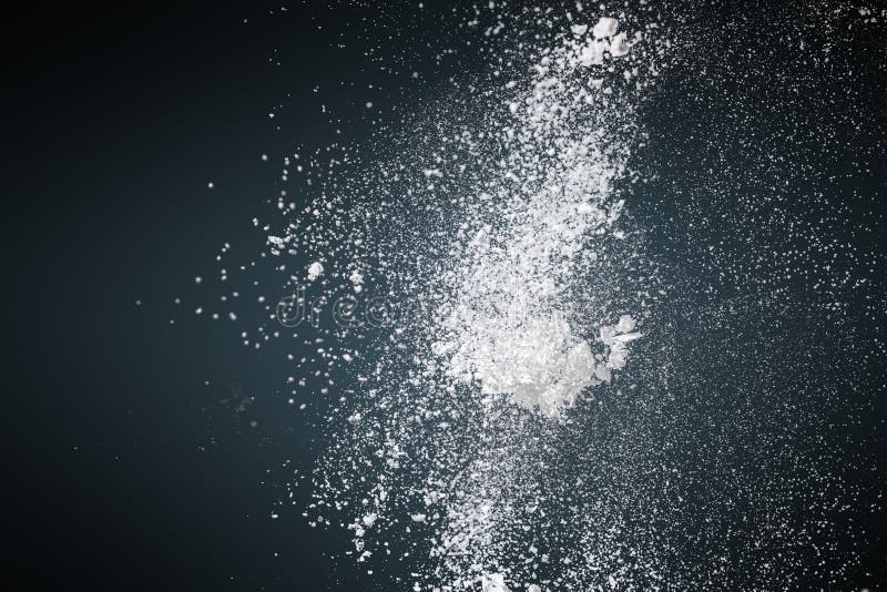 Abstract White Powder Against Dark Background Stock Photo - Image of ...