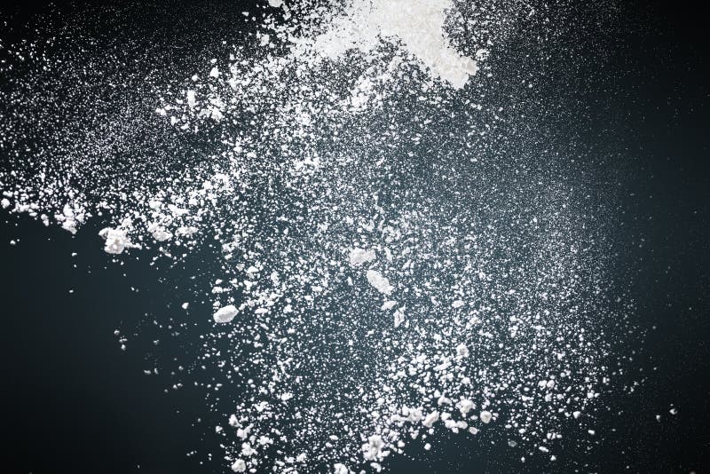 Abstract White Powder Against Dark Background Stock Photo - Image of ...