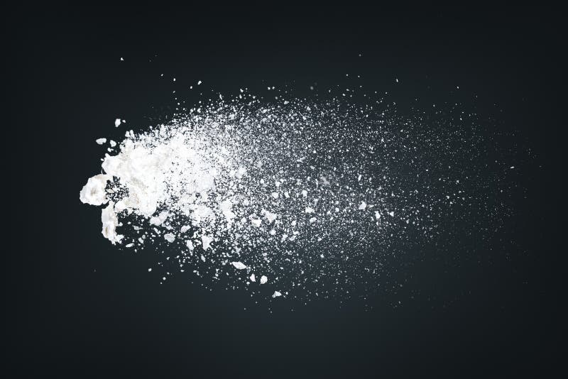 Abstract White Powder Against Dark Background Stock Photo - Image of ...