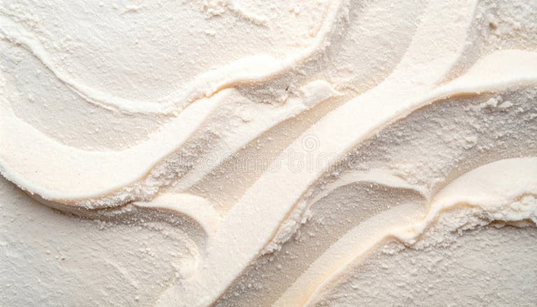 Abstract White Powder Background with Delicate Curves and Smooth ...