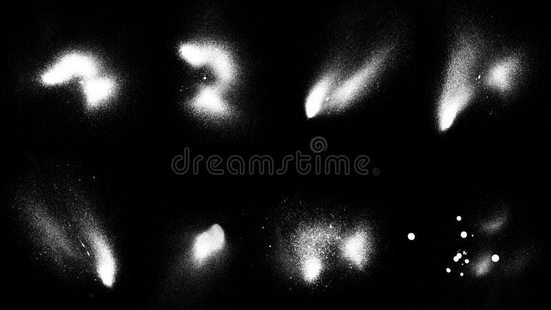 Abstract White Powder Explode Brushes Stock Illustration - Illustration ...
