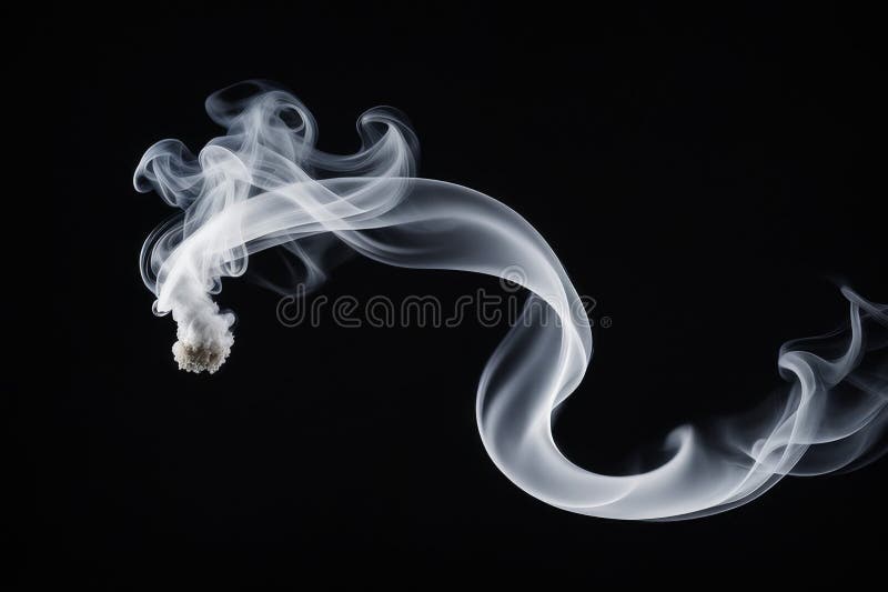 Abstract White Powder Explosion on Black Background. Stock Illustration ...