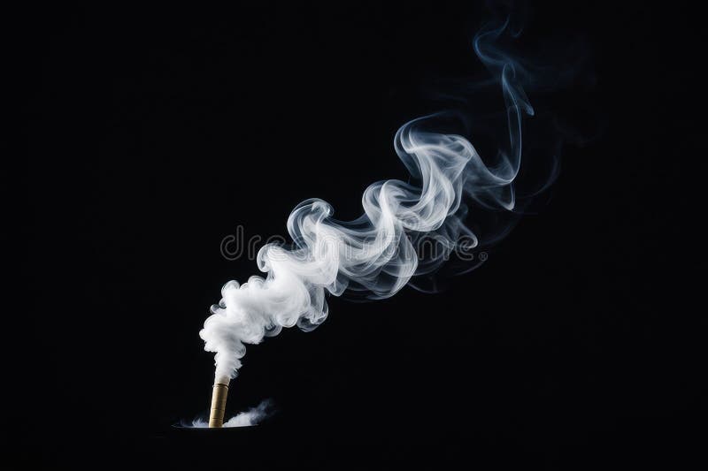 Abstract White Powder Explosion on Black Background. Stock Illustration ...