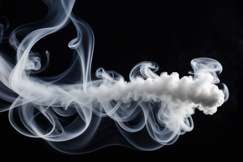 Abstract White Powder Explosion on Black Background. Stock Illustration ...