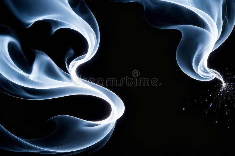 Abstract White Powder Explosion on Black Background. Stock Illustration ...
