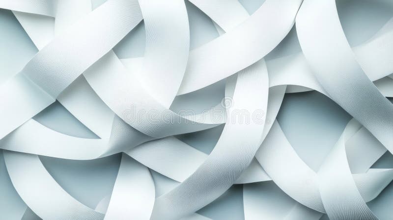 Abstract White Ribbons Intertwined Design Stock Illustration ...