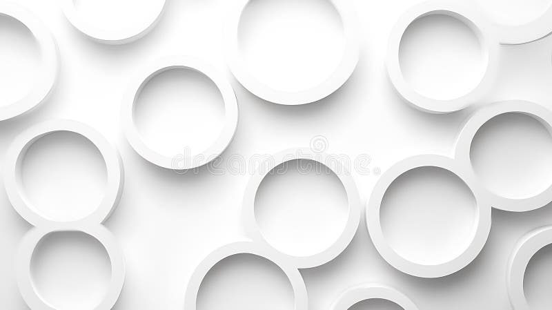 Abstract White Rings Seamless Pattern Clean Minimalistic Design Modern ...