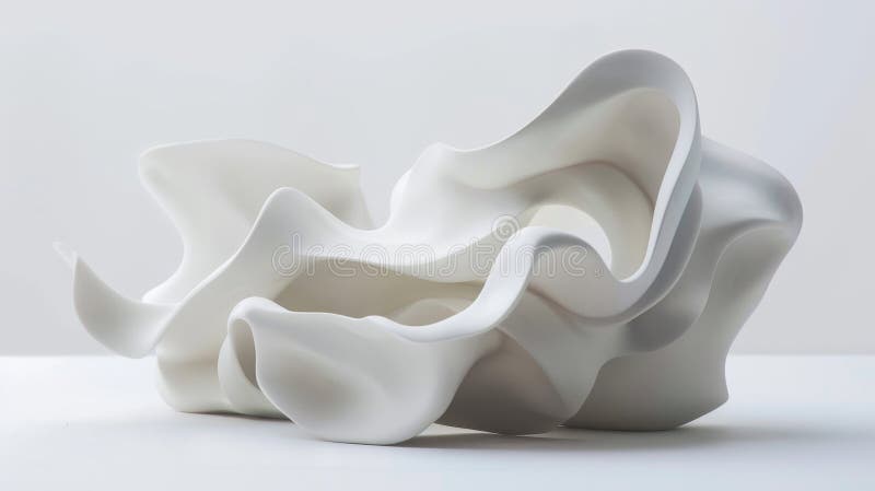Abstract White Sculpture on Light Background Stock Photo - Image of ...