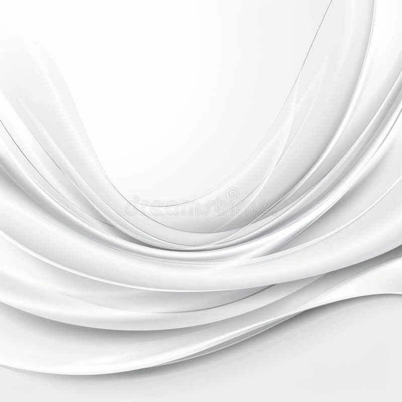 Abstract White Seamless Smooth Wave Flow, Wavy Light Background, Cloth ...