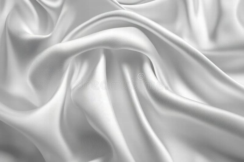 Abstract White Silk Fabric Draped Background Stock Photo - Image of ...