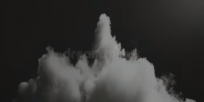 Abstract White Smoke Cloud on Black Background Dramatic Vapor Texture Stock Illustration ...