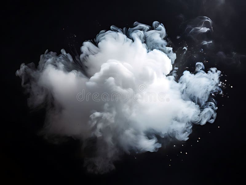 Abstract White Smoke Cloud, a Soft White Smoke Explode Cloudy ...