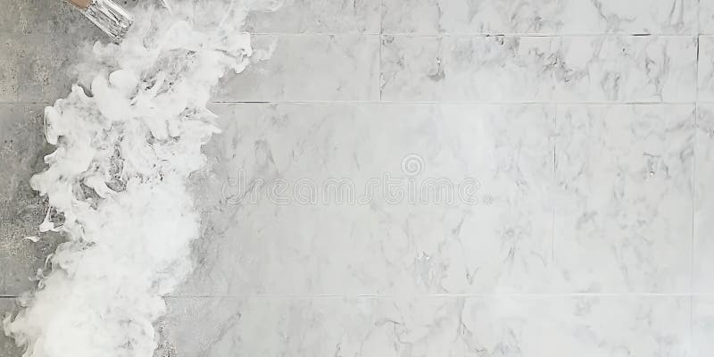 Abstract White Smoke Effect on Grey Marble Tile Floor Background Stock ...