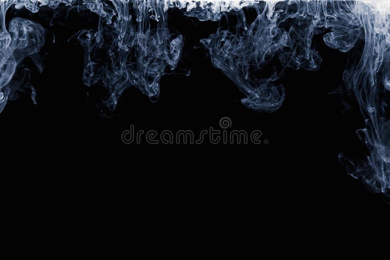 Abstract of White Smoke Pattern on a Black Background. Stock Image ...