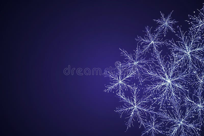 Abstract White Snowflake Pattern on Purple Stock Illustration ...