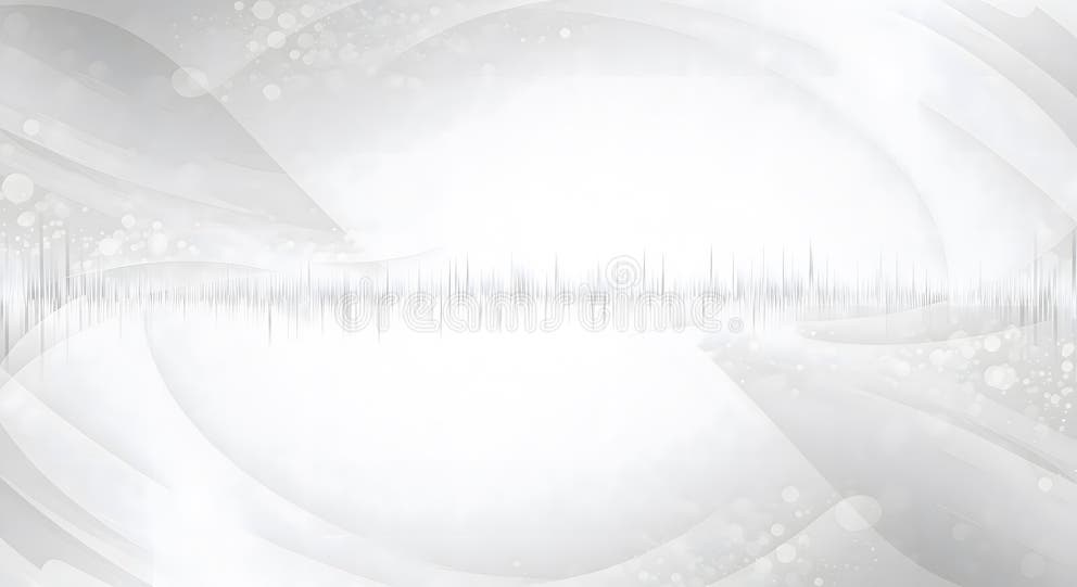 Abstract White Sound Wave Background with Soft Light Effects Stock ...