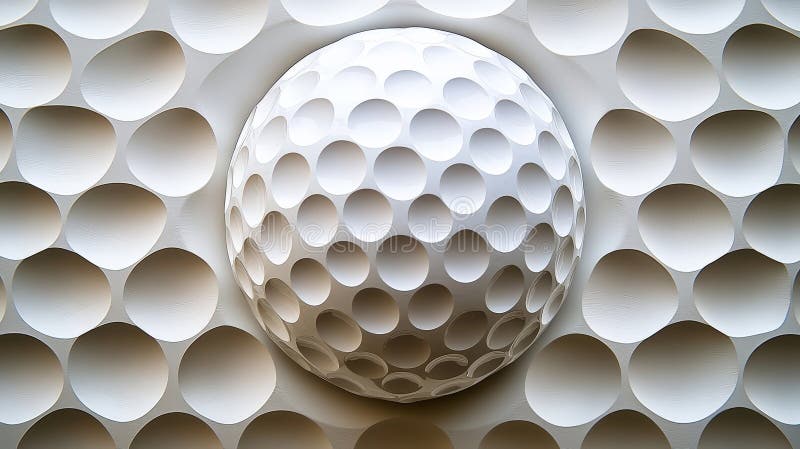 Abstract White Sphere Surrounded by Circular Tubes in Modern Design ...