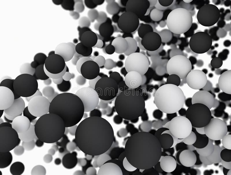 3d Abstract Spheres Molecules Stock Illustration - Illustration of ...