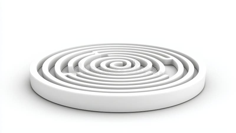 Abstract White Spiral on White Background, Minimalist 3d Design Element ...