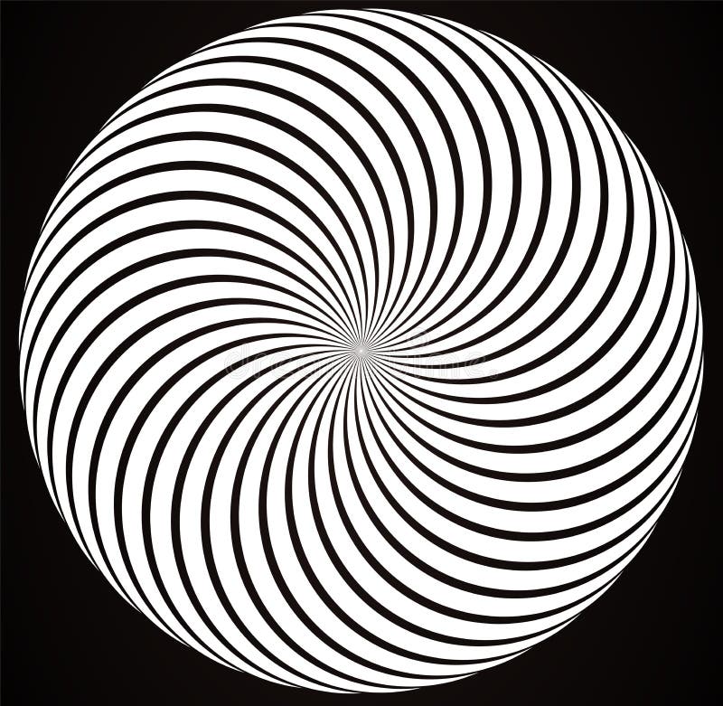 Abstract White Spiral Element Stock Vector - Illustration of black ...