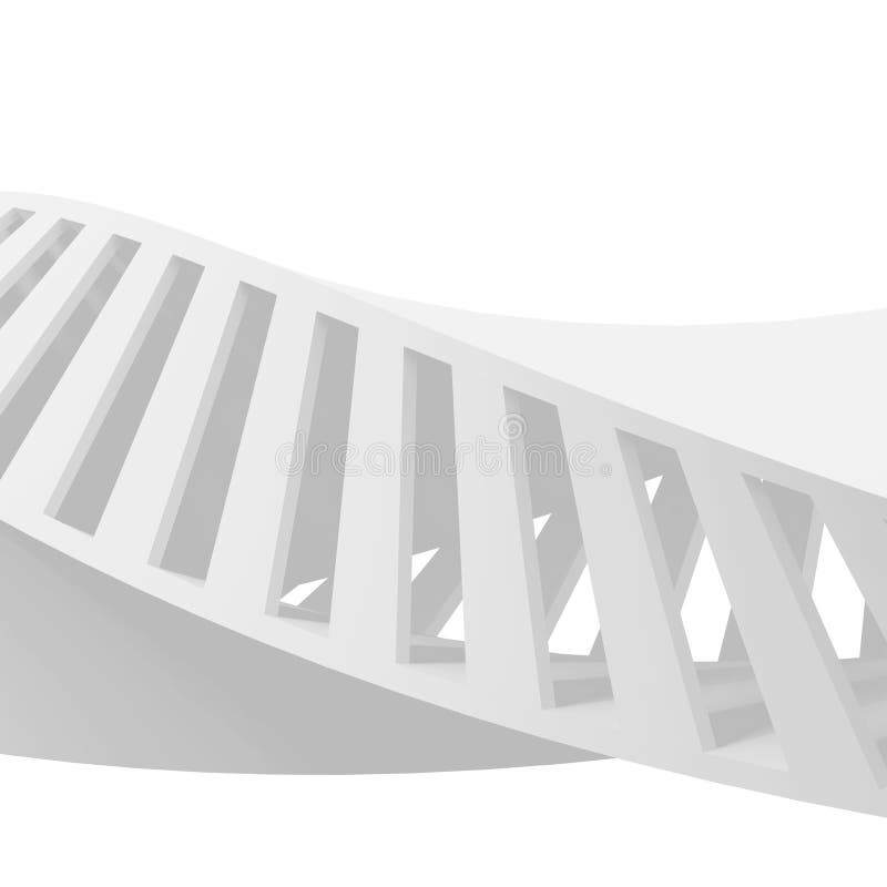 Abstract White Spiral Structure, 3d Helix Stock Illustration ...