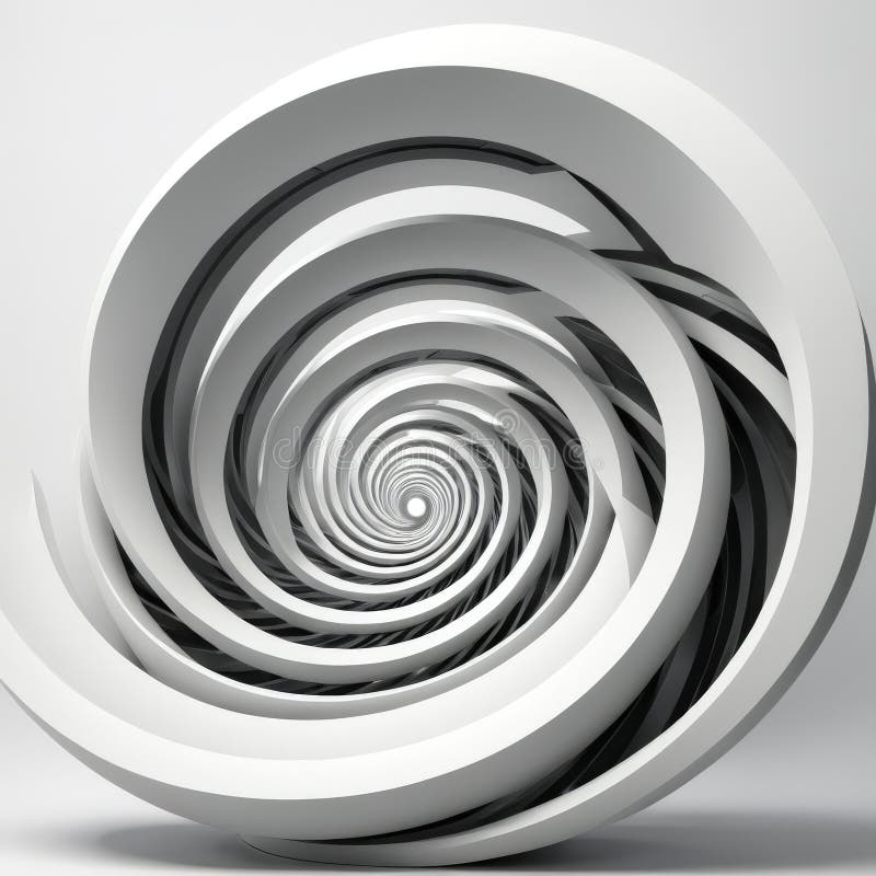 Abstract White Spiral Structure in a Modern Design Stock Illustration - Illustration of ...