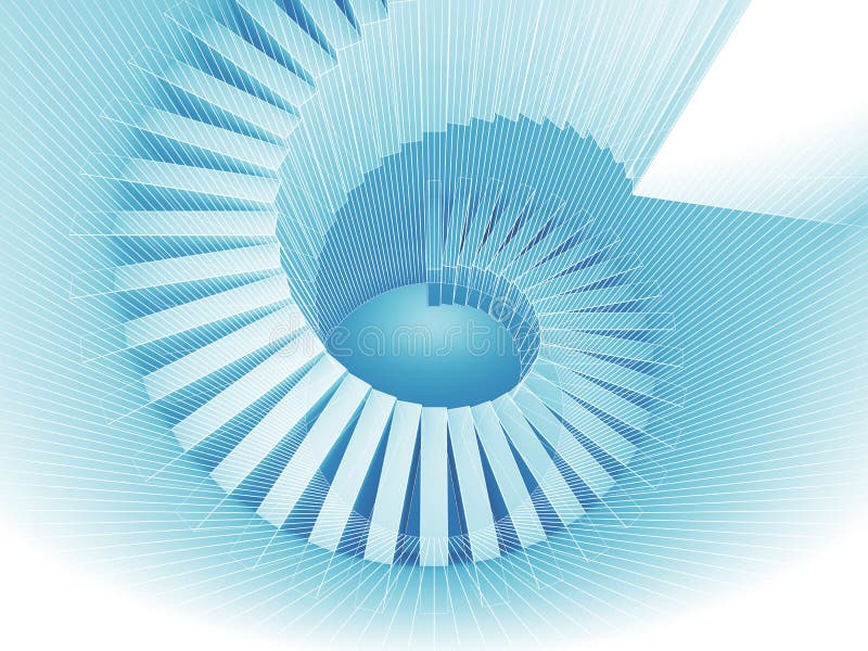 Abstract White Spiral Structure Perspective Stock Illustration ...