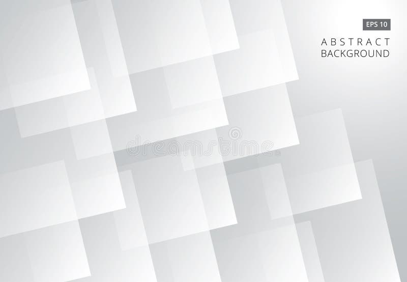 Abstract White Square Futuristic Overlap Layer Background. Vector Stock ...