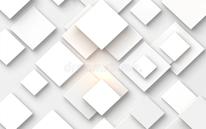 Abstract Geometric Background with 3D Squares Stock Illustration ...