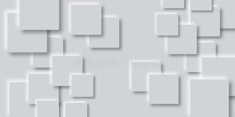 Abstract White Square Shape with Futuristic Concept Background. Paper ...