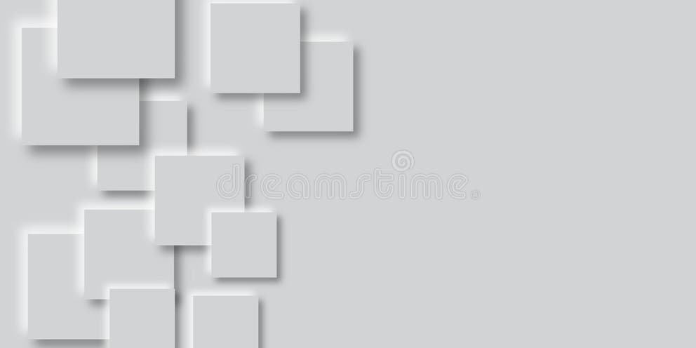 Abstract White Square Shape with Futuristic Concept Background. Stock ...