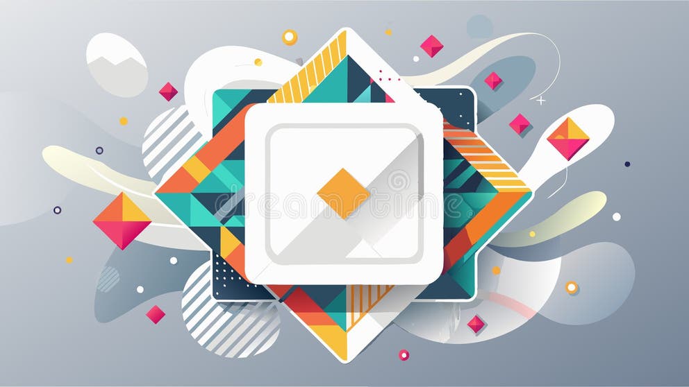 Abstract White Square Shape with a Modern Minimal Design Template ...