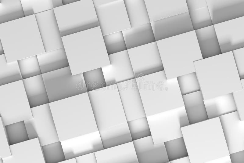 Abstract white squares stock illustration. Illustration of decoration ...