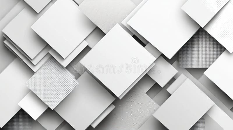 Abstract White Squares Overlap Textured Background Design Element Stock ...