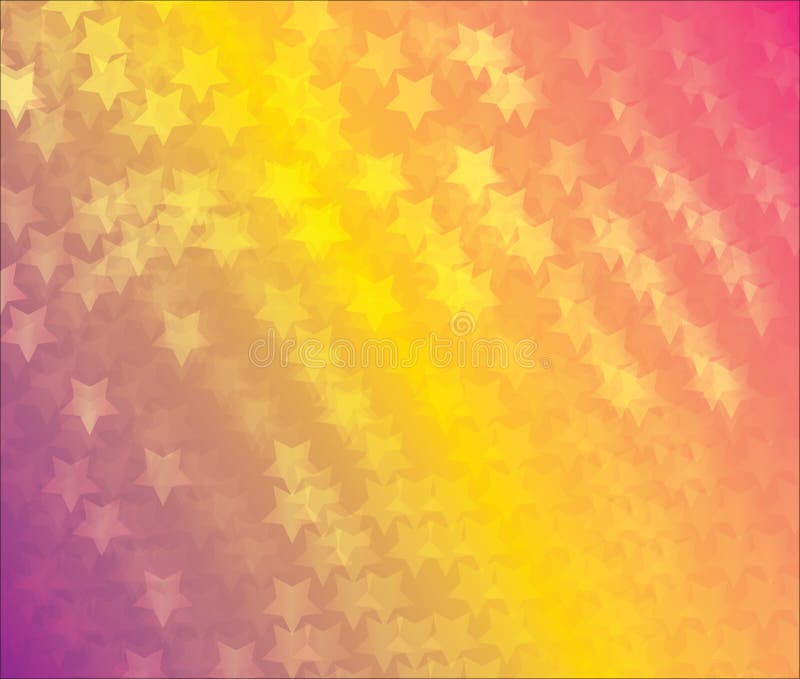 Abstract White Stars on Orange Colorful Background Stock Illustration ...