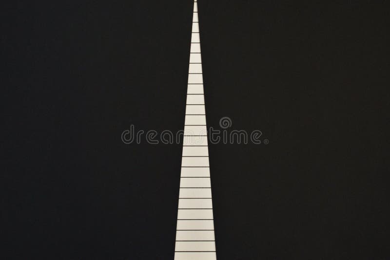Abstract White Striped Long Narrow Triangle in the Middle of a Black ...
